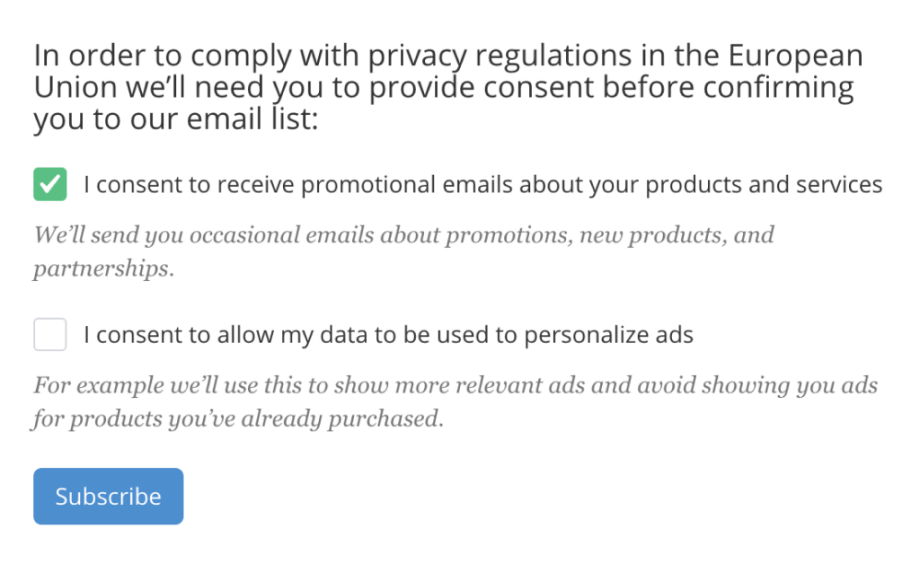 Features + Support for the General Data Protection Regulation (GDPR) and California Consumer ...